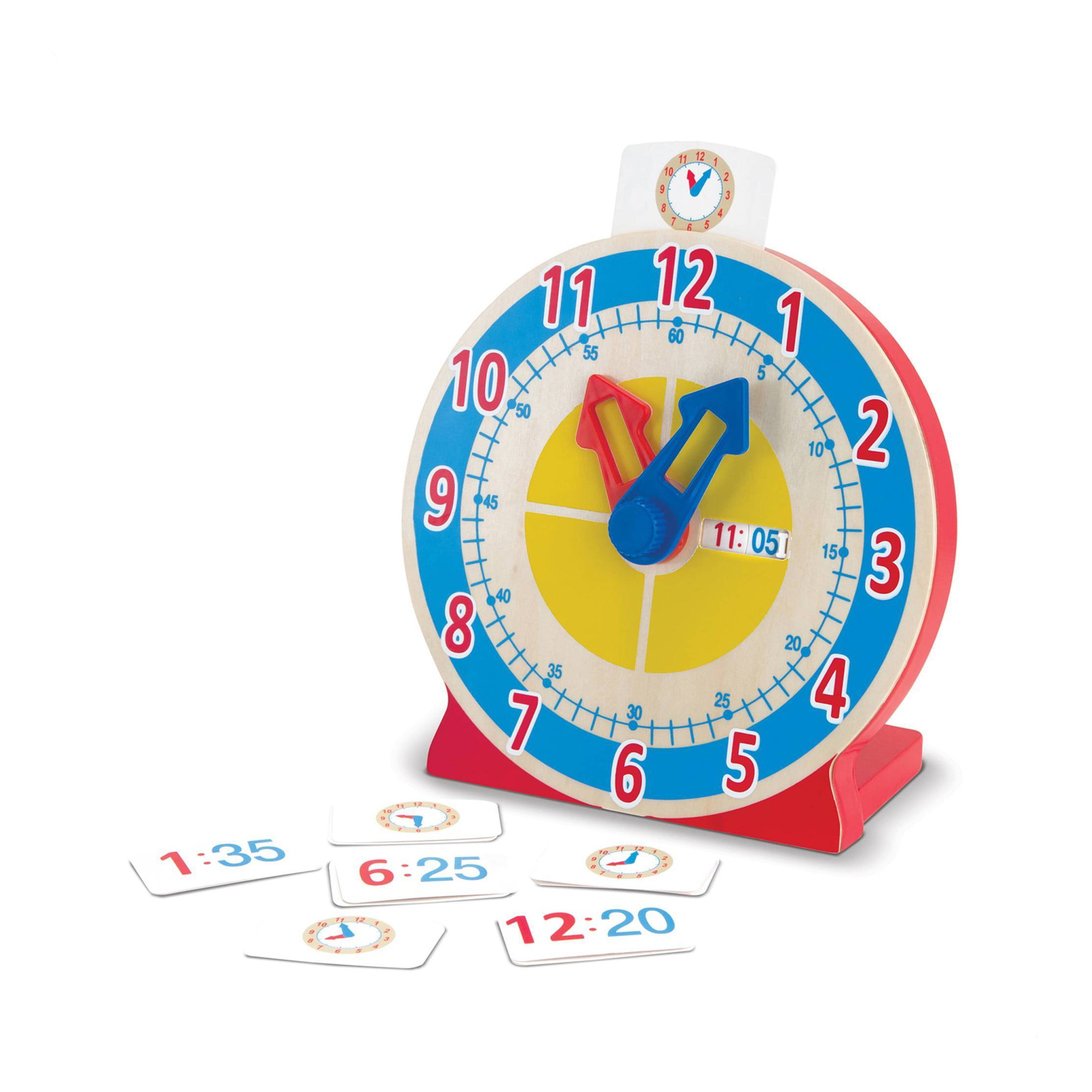 Turn & Tell Wooden Clock - Educational Toy With 12+ Reversible Time ...