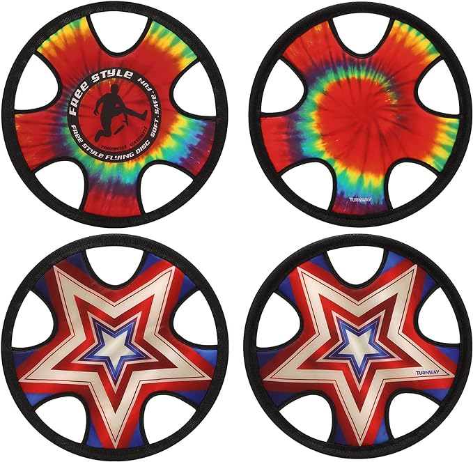 TurnWay Outdoor Two Soft Frisbee Throwing Discs, Flying Disc Toys ...