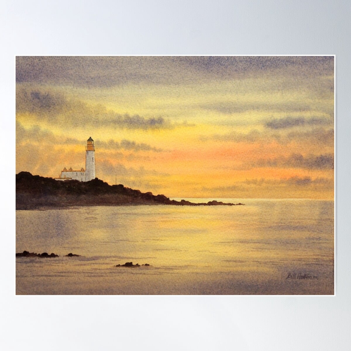 Turnberry Sunset Poster Wall Art, Modern Wall Decor For Living Room ...