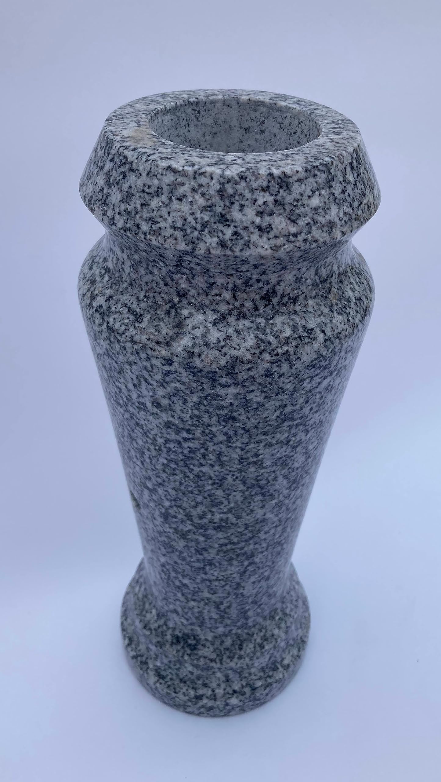 Turned Granite Vase Polished 4" x 10" Gray - Walmart.com