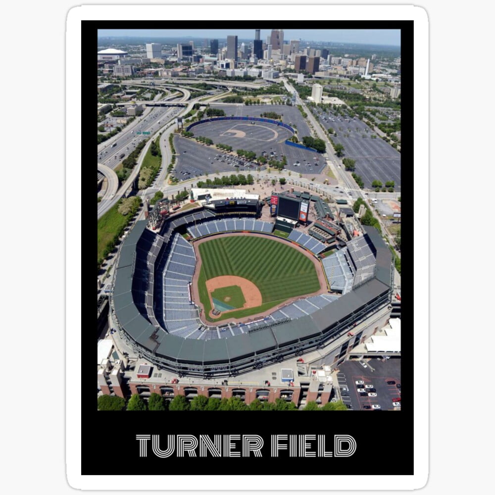Turner Field- Scarlet Sticker Baseball Sticker, Football Sticker ...