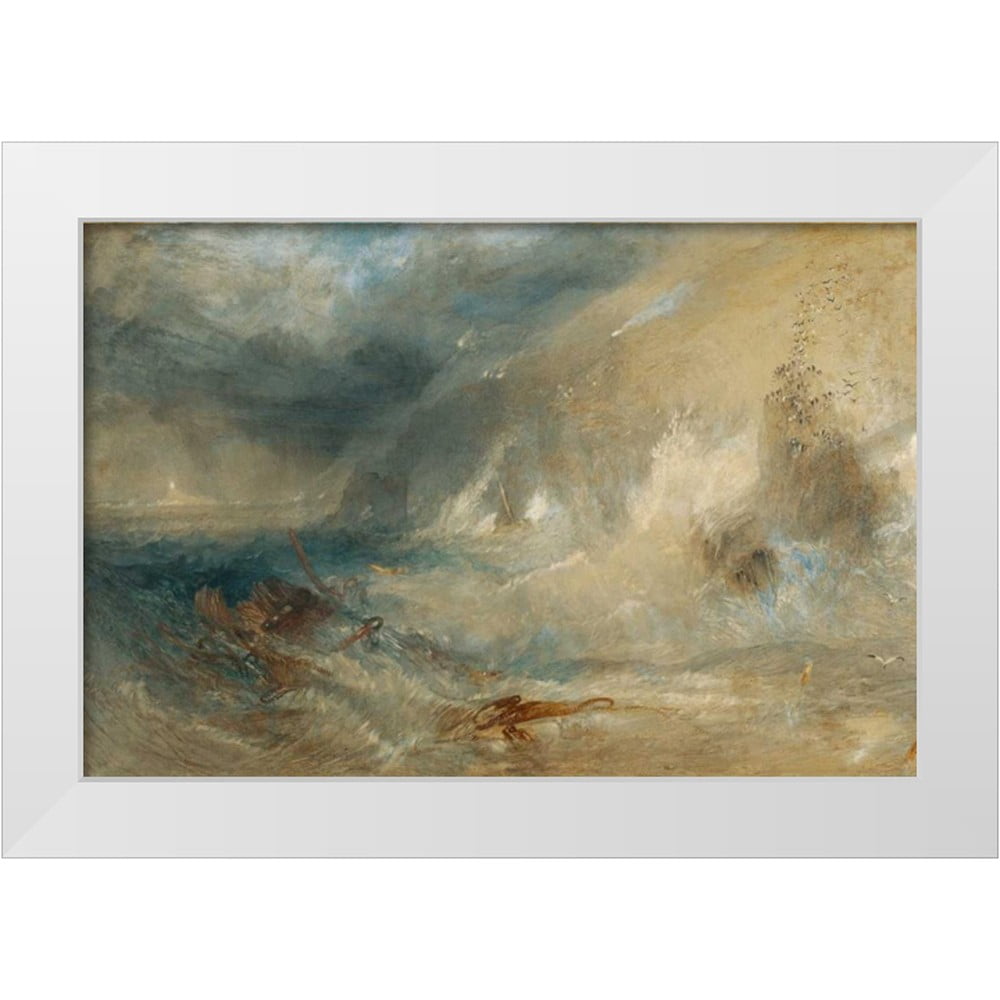 Turner, Joseph Mallord William 32x23 White Modern Wood Framed Museum ...