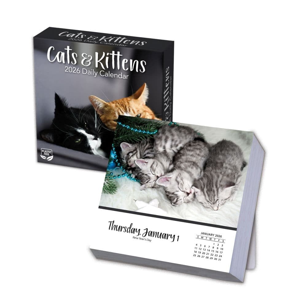 Turner Licensing, Cats And Kittens 2026 Desk Calendar, 5.5'' X 5.5 ...