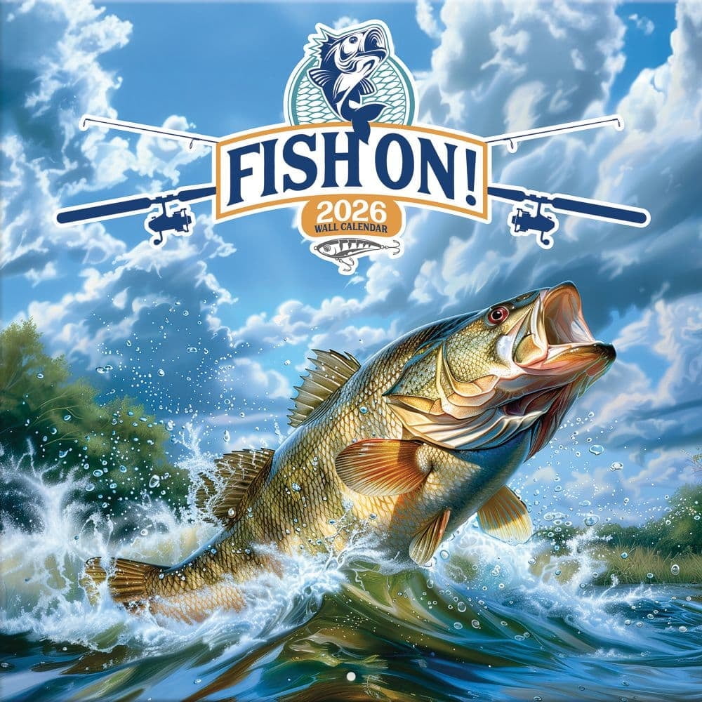 Turner Licensing, Fish On 2026 Wall Calendar, 12'' X 12'', 12-Month ...