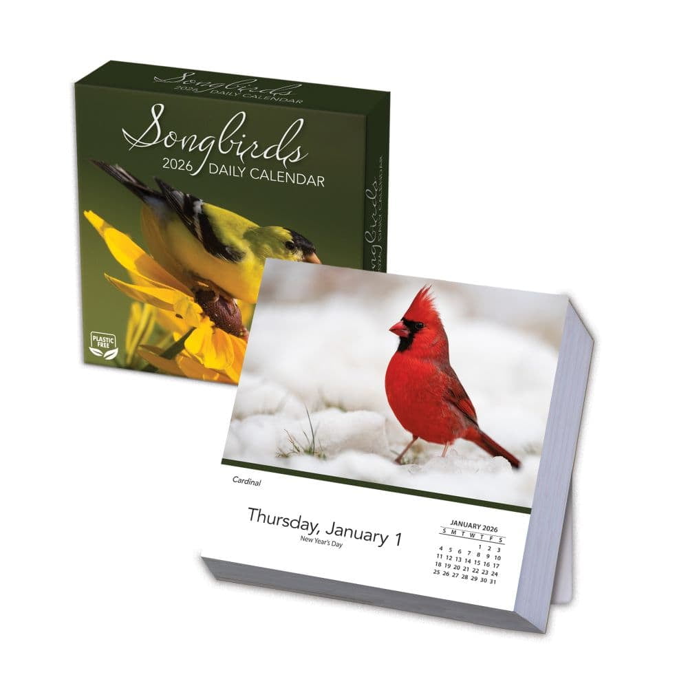 Turner Licensing, Songbirds 2026 Desk Calendar, 5.5'' X 5.5'', 12-Month ...