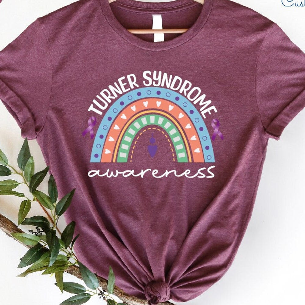 Turner Syndrome Awareness Shirt, Rainbow Turner Syndrome Shirts, Purple ...