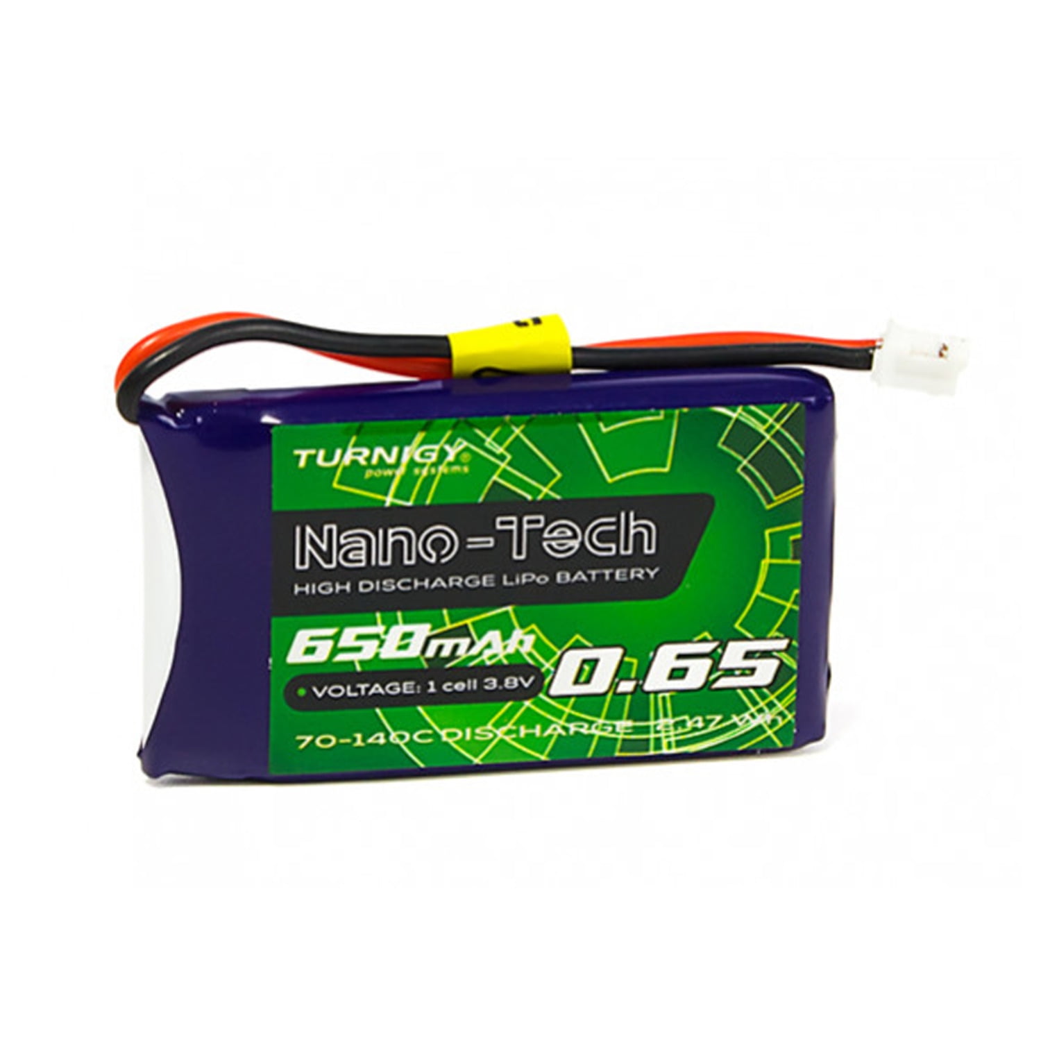 Turnigy Nano-Tech 650mAh 1S LiPo Battery Pack 3.7V 70C 140C JST-PH ...