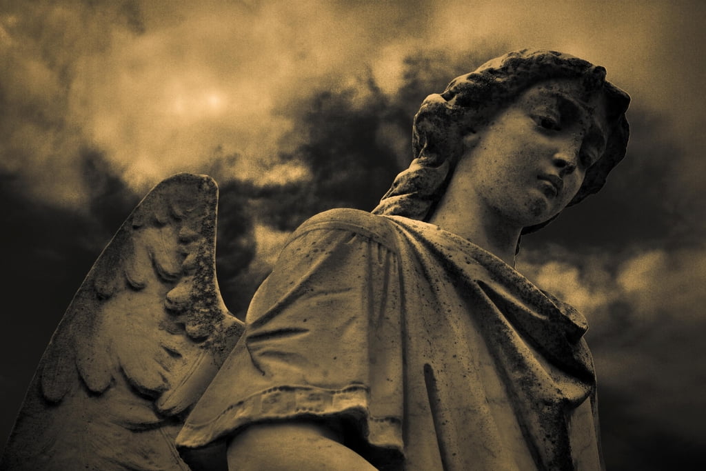Turning Angel Under Ominous Clouds Photo Photograph Cool Wall Art Print ...