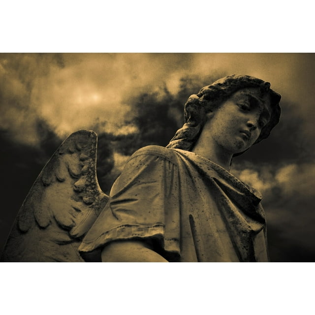Turning Angel Under Ominous Clouds Photo Photograph Cool Wall Art Print ...