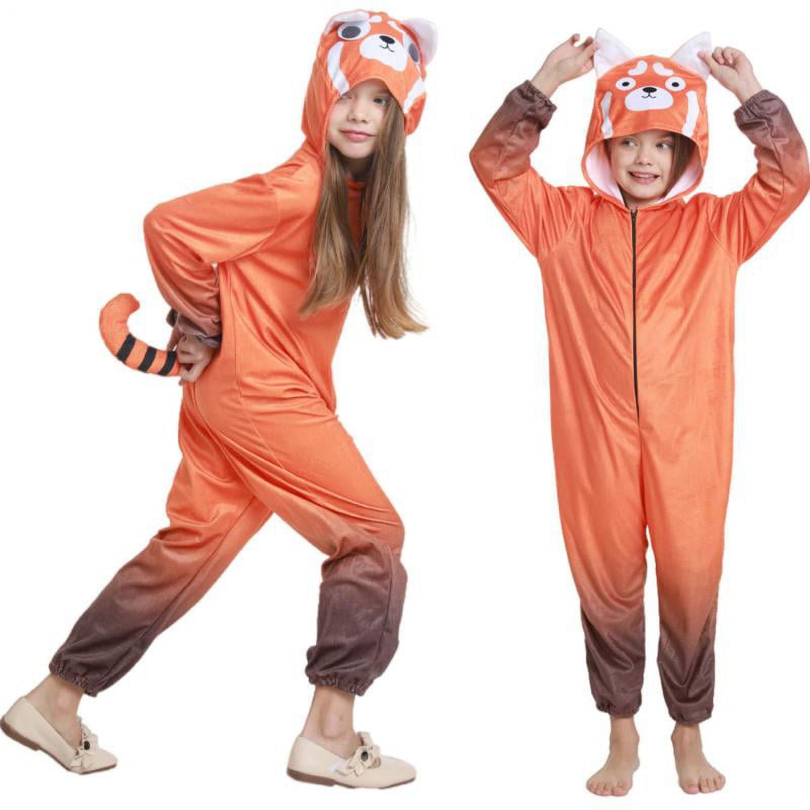 Turning Costume Red Panda Cosplay for Kids Animal Jumpsuit bodysuit ...