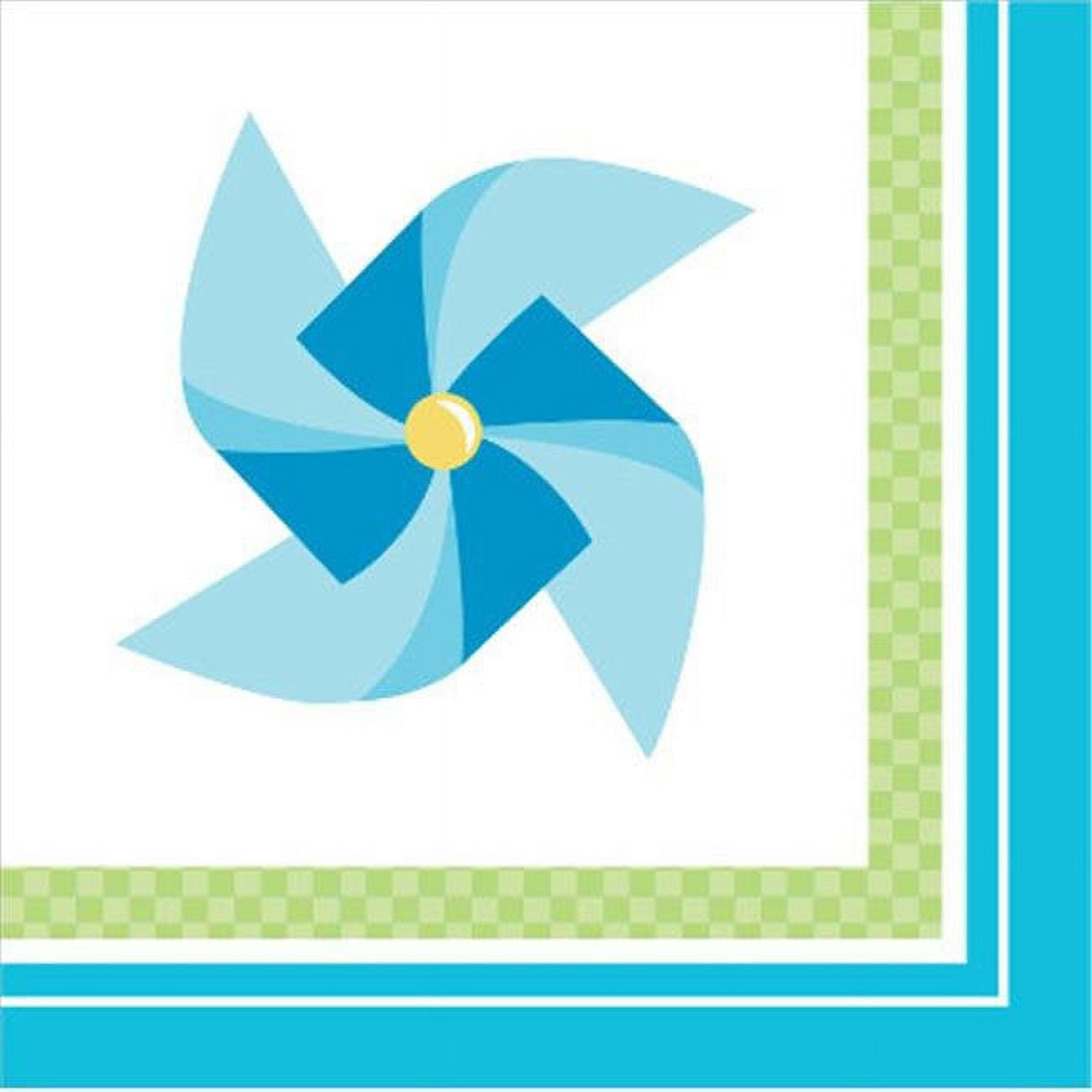 Turning One Boy Pinwheel Toy Pastel Cute Birthday Party Paper Beverage ...