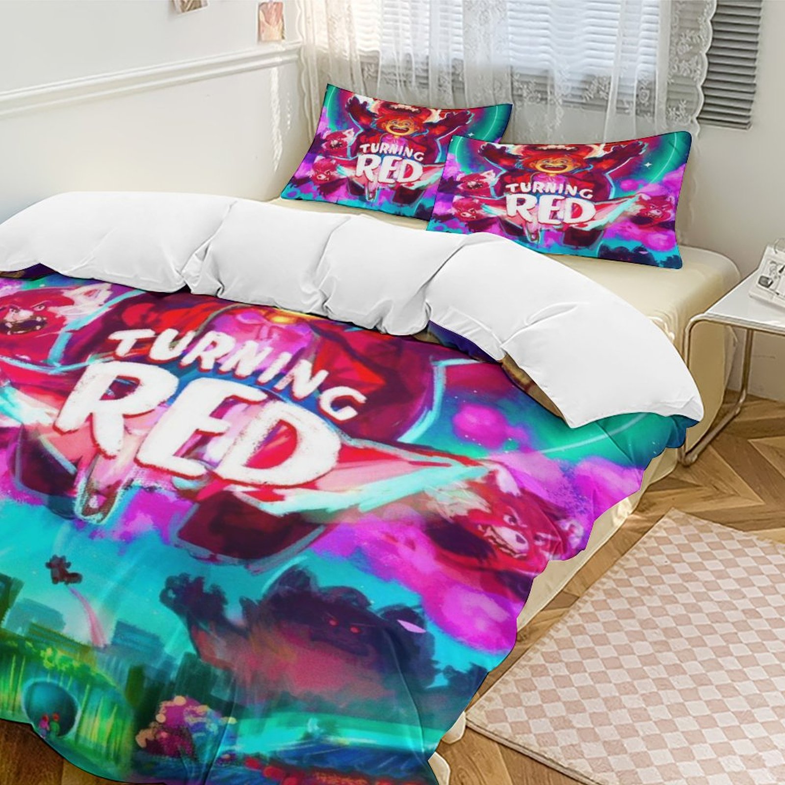 Turning R-e 3 Piece Comforter Bedding 1 Set Super Soft Quilt Cover with ...