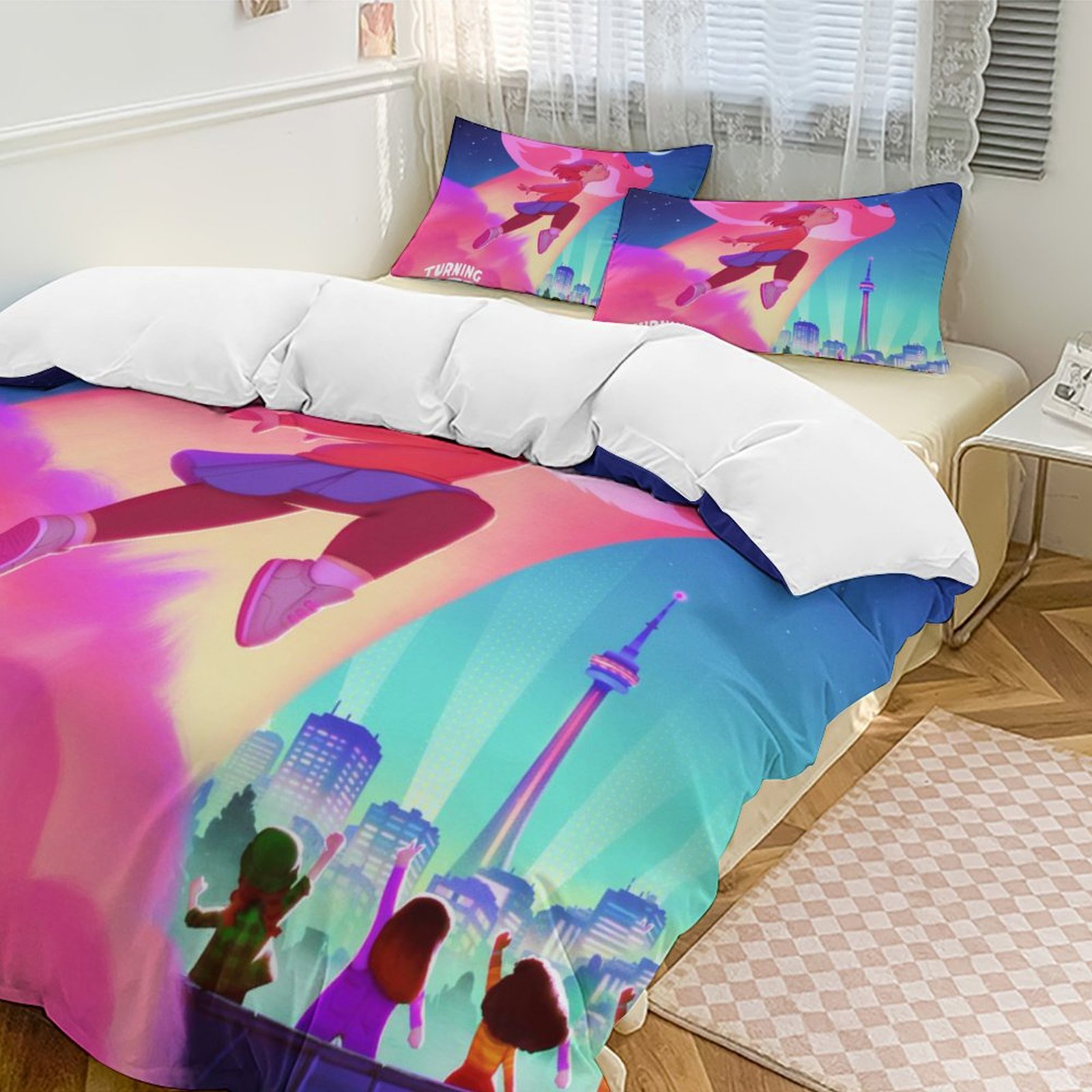 Turning R-e 3 Piece Comforter Bedding 1 Set Super Soft Quilt Cover with ...
