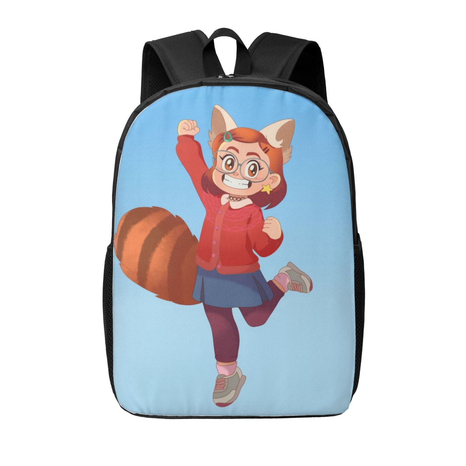 Turning Red Backpack 17in Large Cartoon Laptop Bag Casual Travel ...