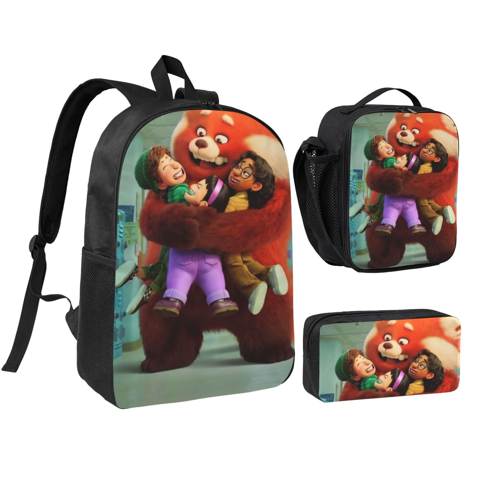 Turning Red Backpack Set with Insulated Lunch Bag and Case for Adults ...