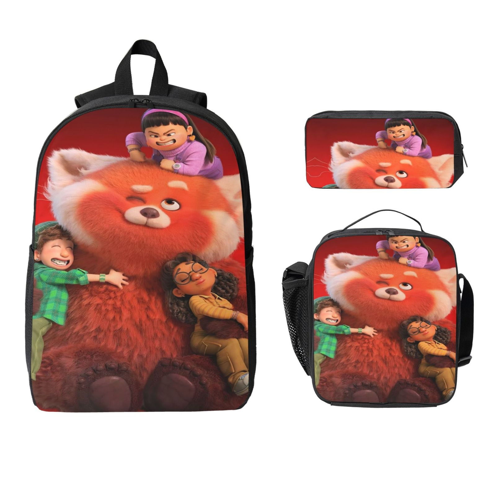 Turning Red Backpack Set with Insulated Lunch Bag and Case for Adults ...