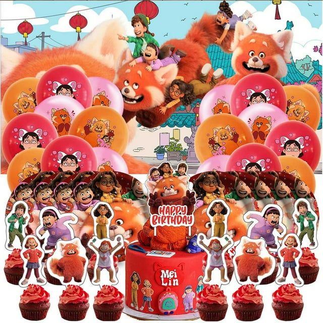 Turning Red Balloons Party Supplies Decor Tableware Birthday Cake ...