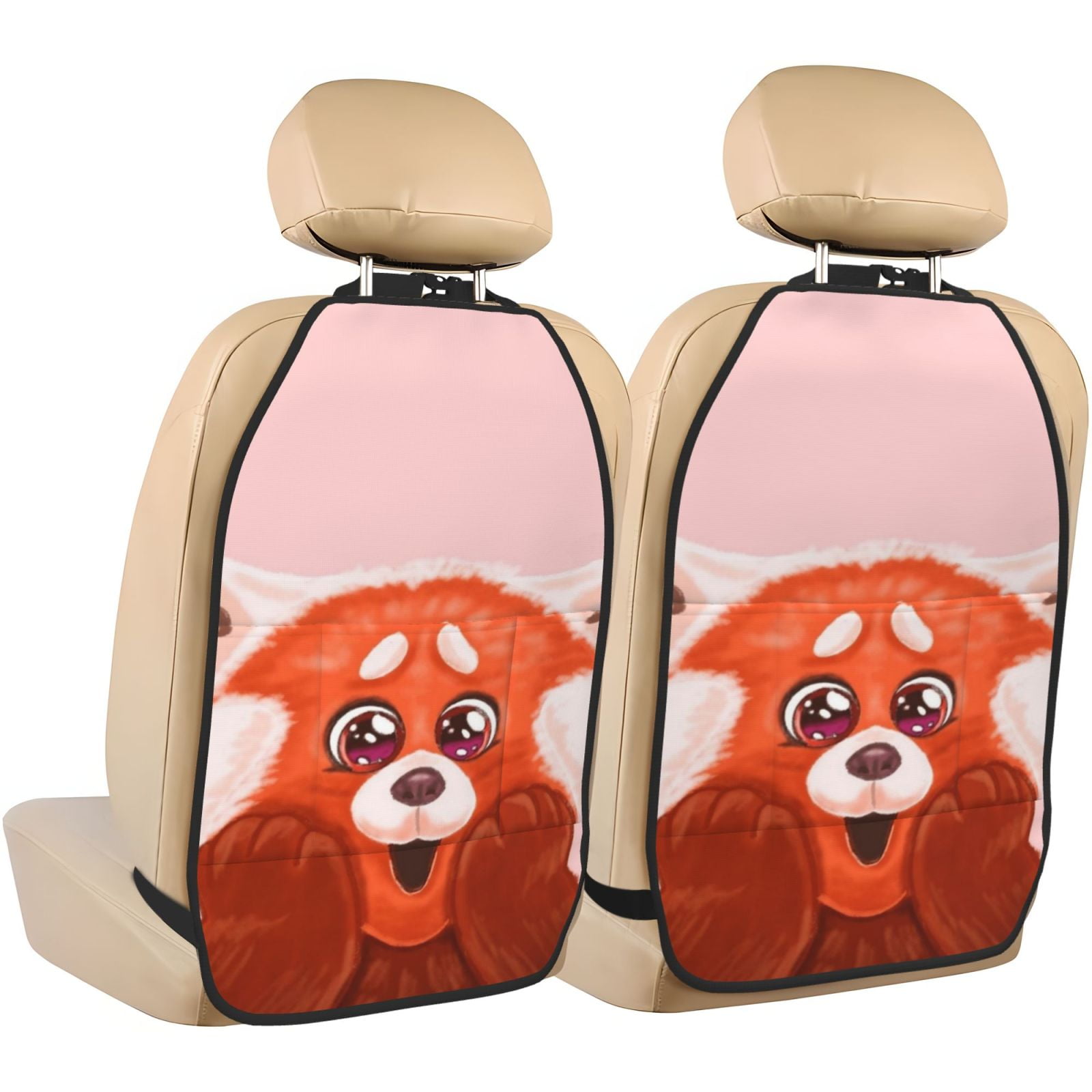 Turning Red Car Back Seat Organizer 2 Pack Anti-Kick Storage Mats with ...