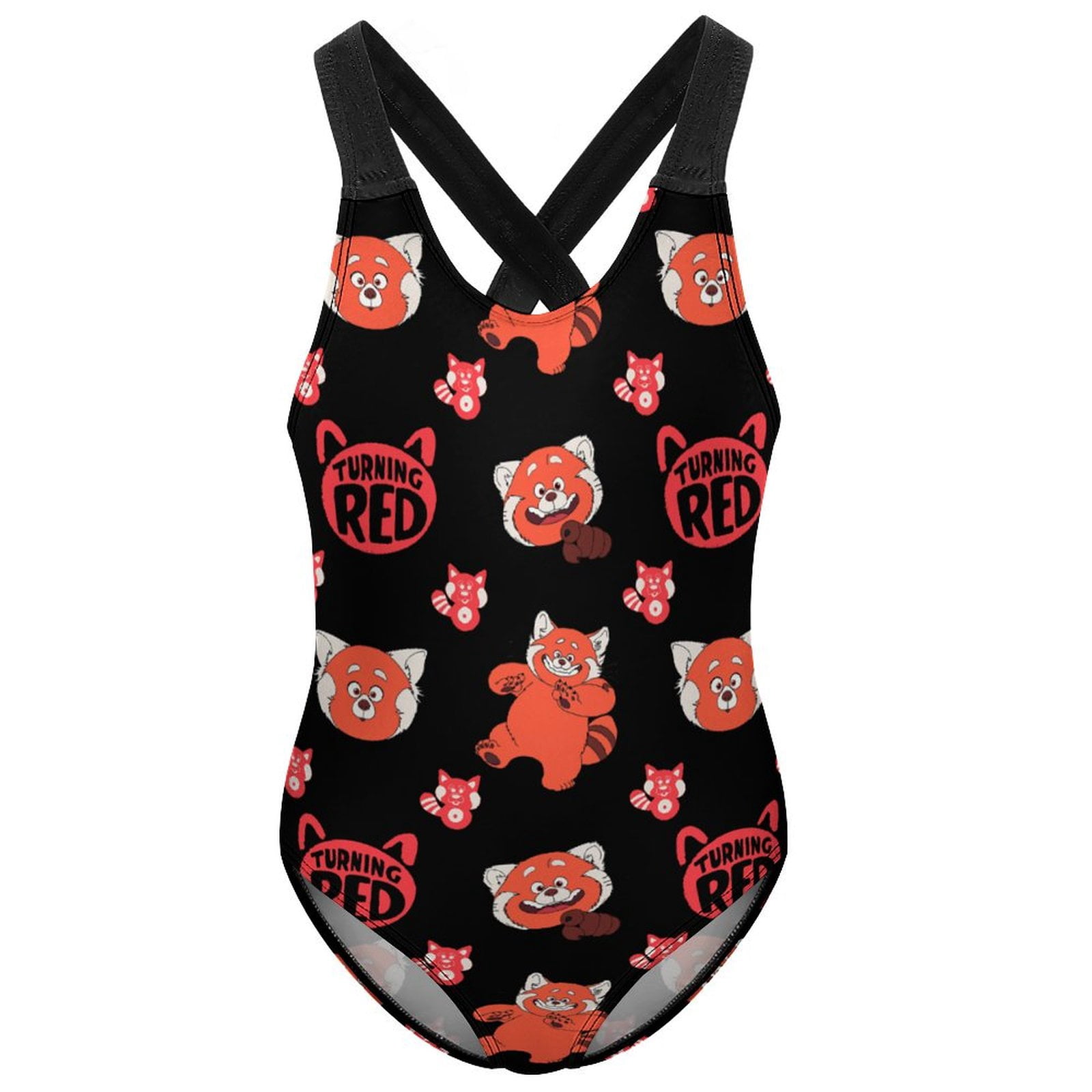 Turning Red Cartoon girls one piece swimsuit cute swimsuit 6-7Y（110cm ...