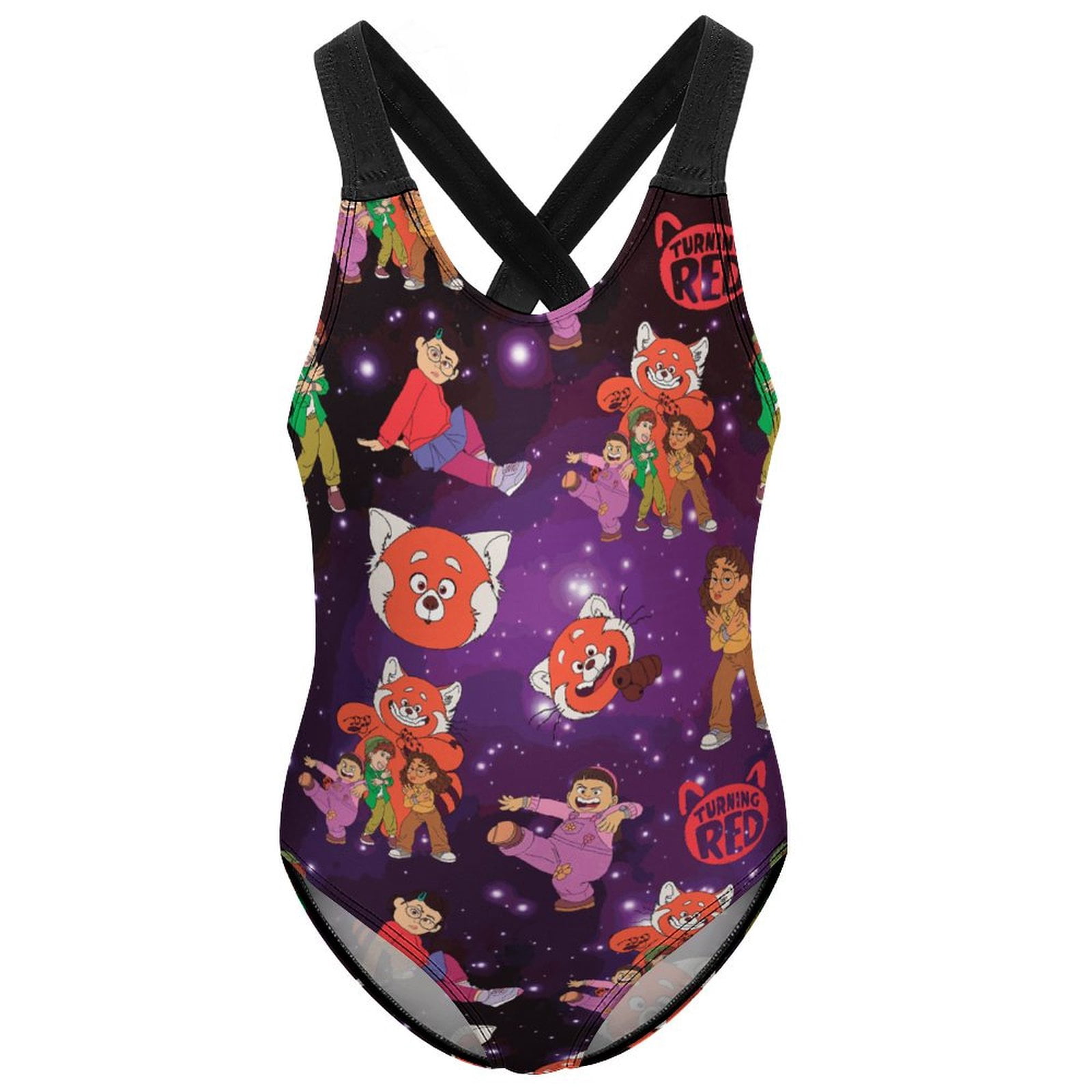 Turning Red Cartoon girls one piece swimsuit cute swimsuit 7-9Y（120cm ...