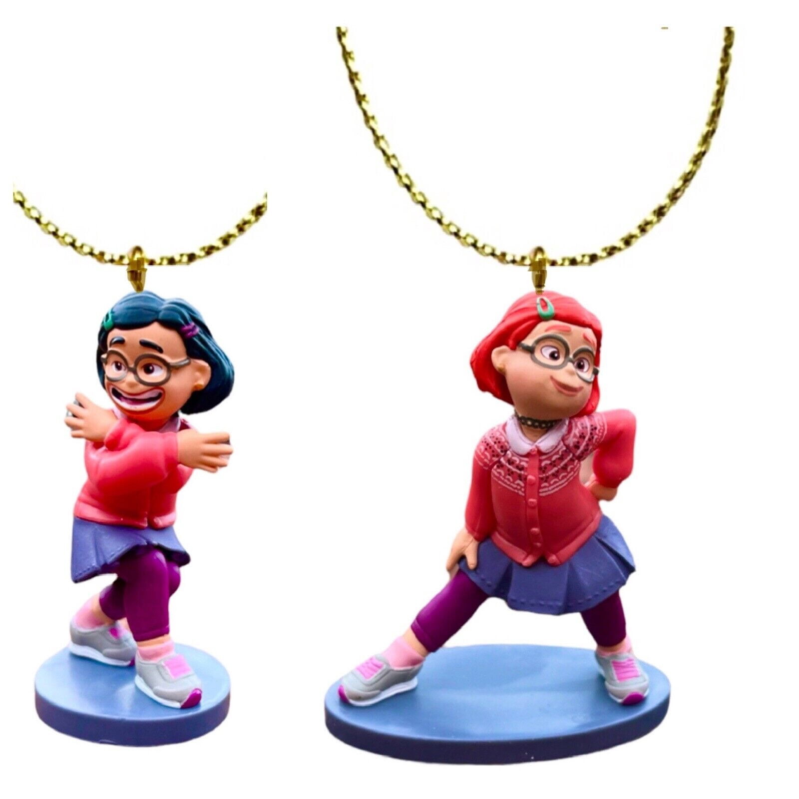 Turning Red Dancing & Sassy Mei Ornament Set 3” PVC Figure Figurine ...