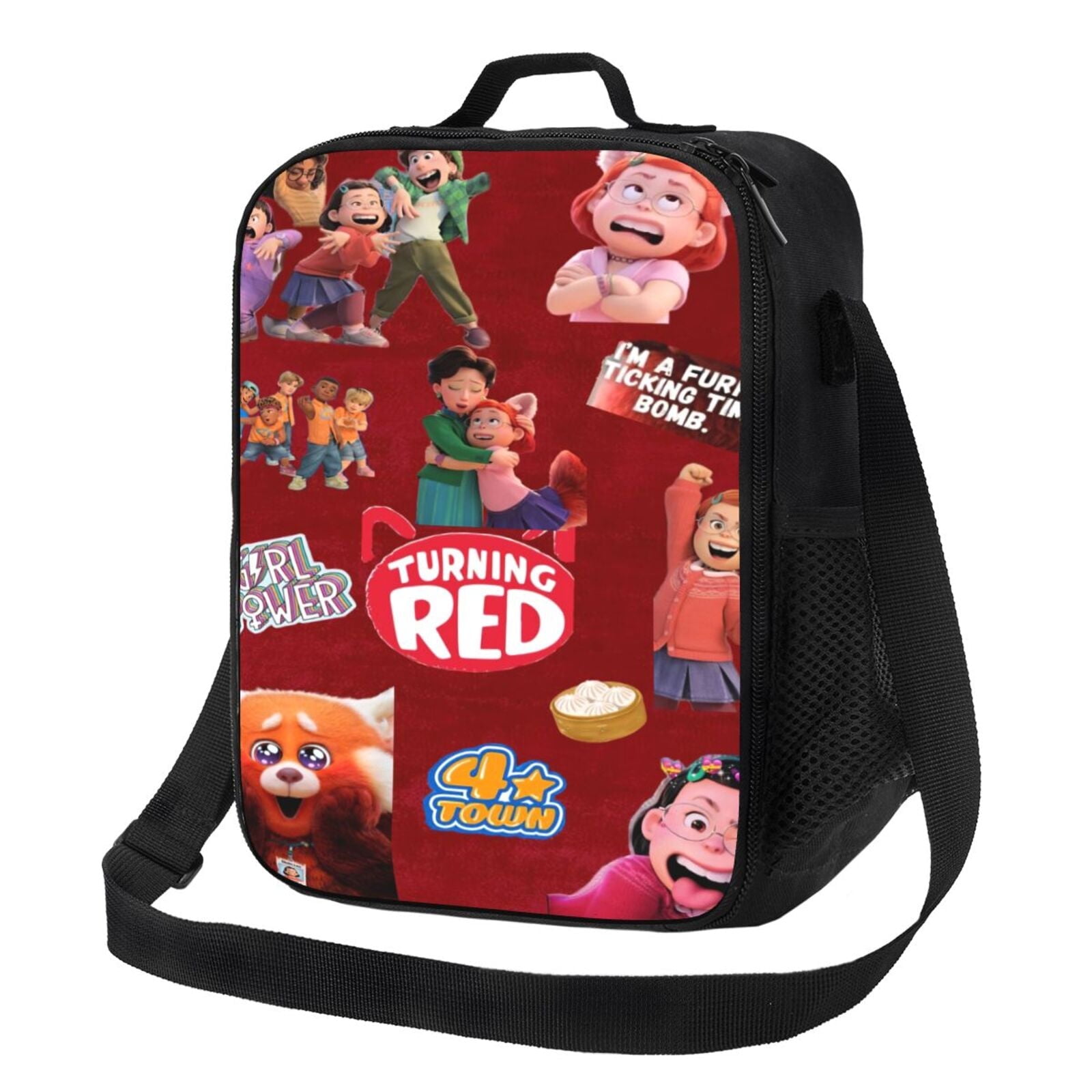 Turning Red Lunch Bag Thermal Tote with Shoulder Strap for Adults ...