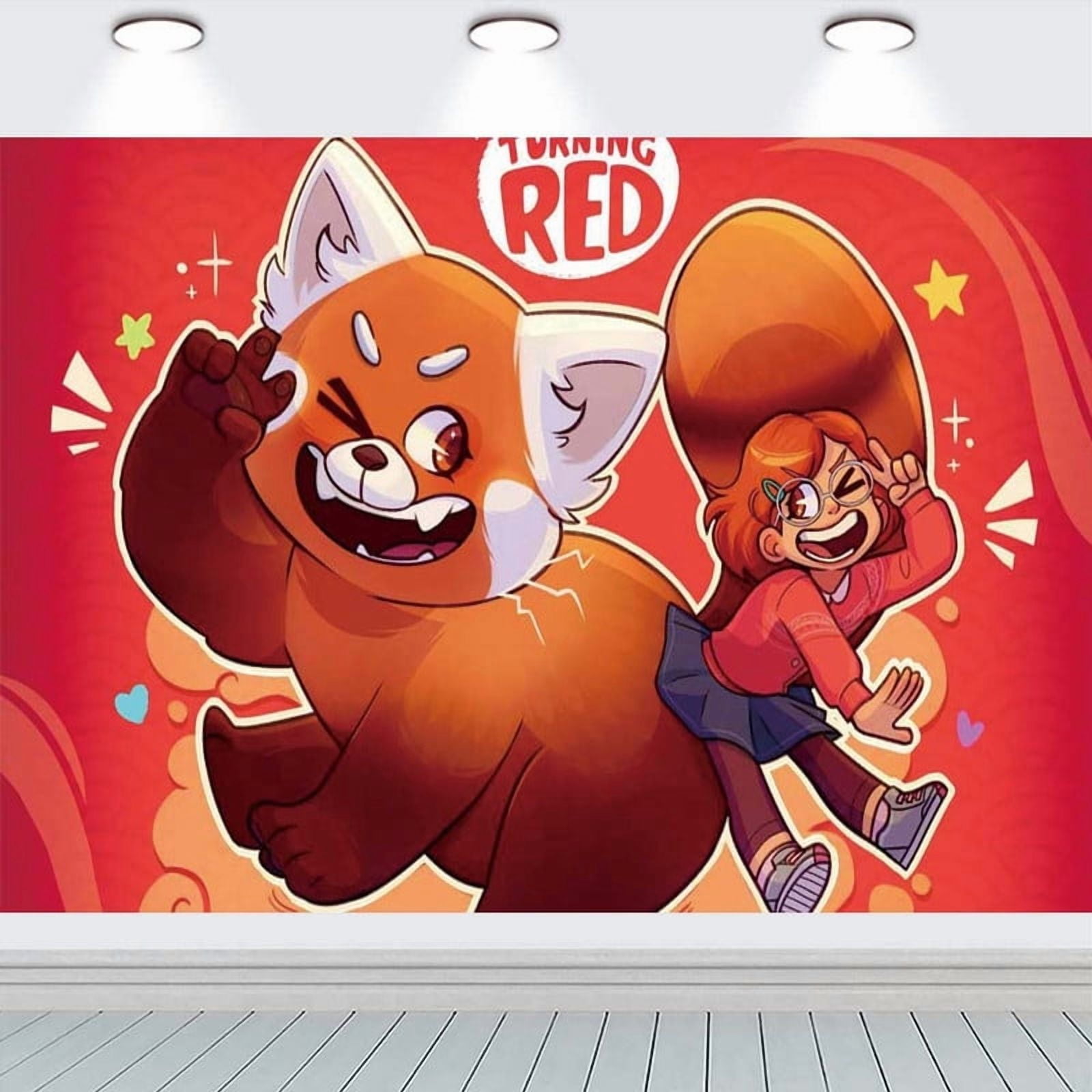 Turning Red Party Supplies Birthday Decorations Poster Backdrop Banner ...