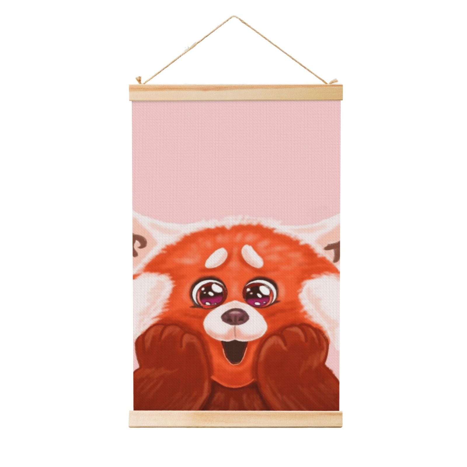 Turning Red Poster Canvas Wooden Shaft Hanging Poster Home Decor ...