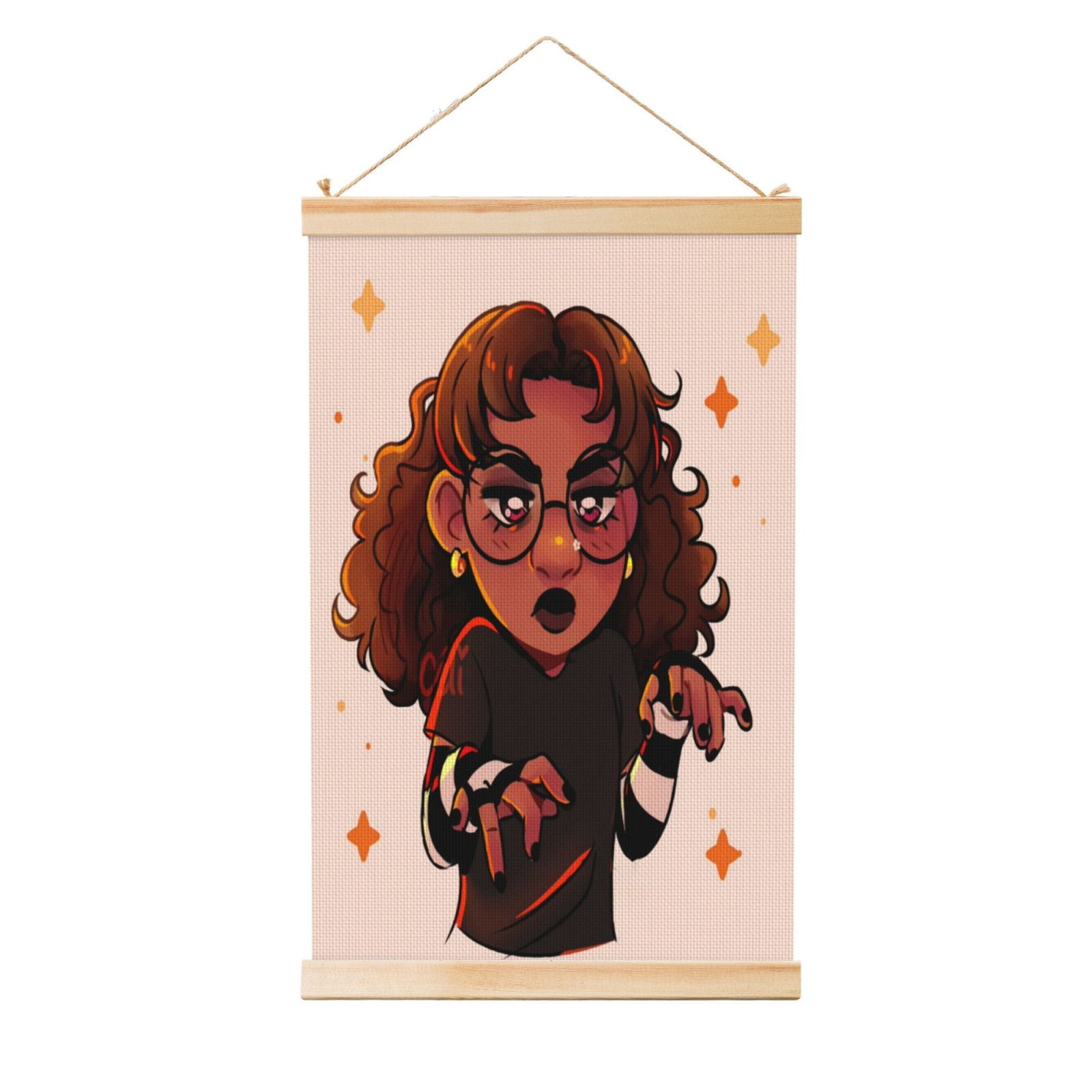 Turning Red Poster Canvas Wooden Shaft Hanging Poster Home Decor ...