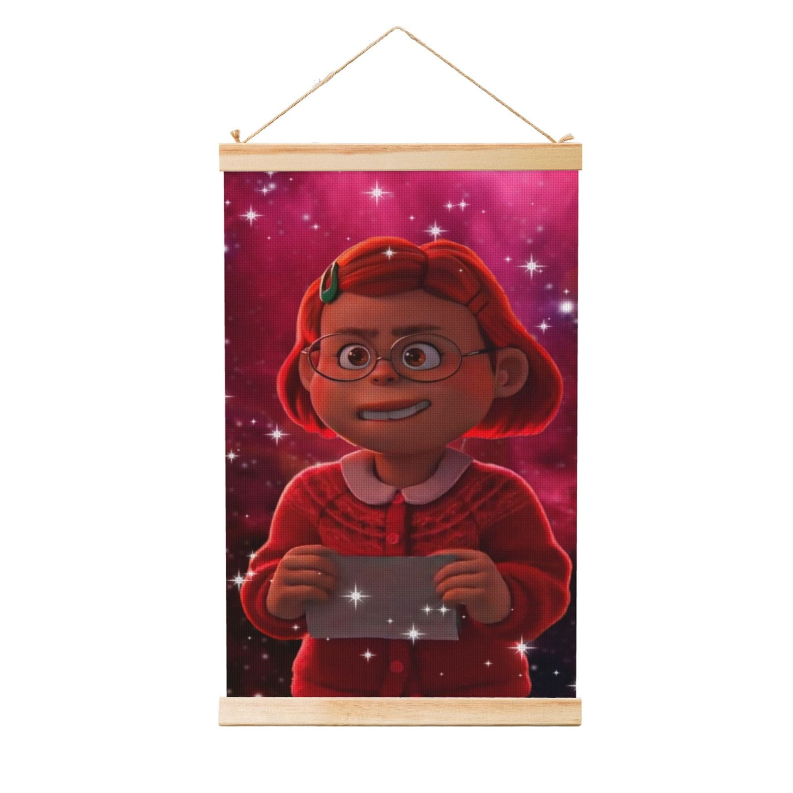 Turning Red Poster Canvas Wooden Shaft Hanging Poster Home Decor ...