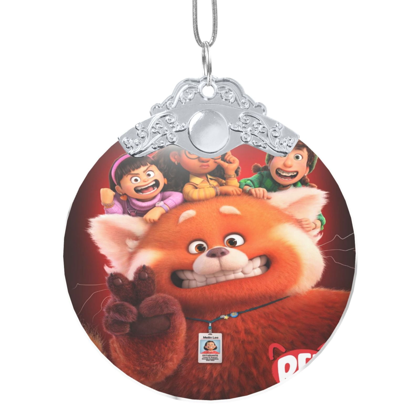 Turning R-e Round Glass Pendant Christmas Decoration Holiday with Gold ...