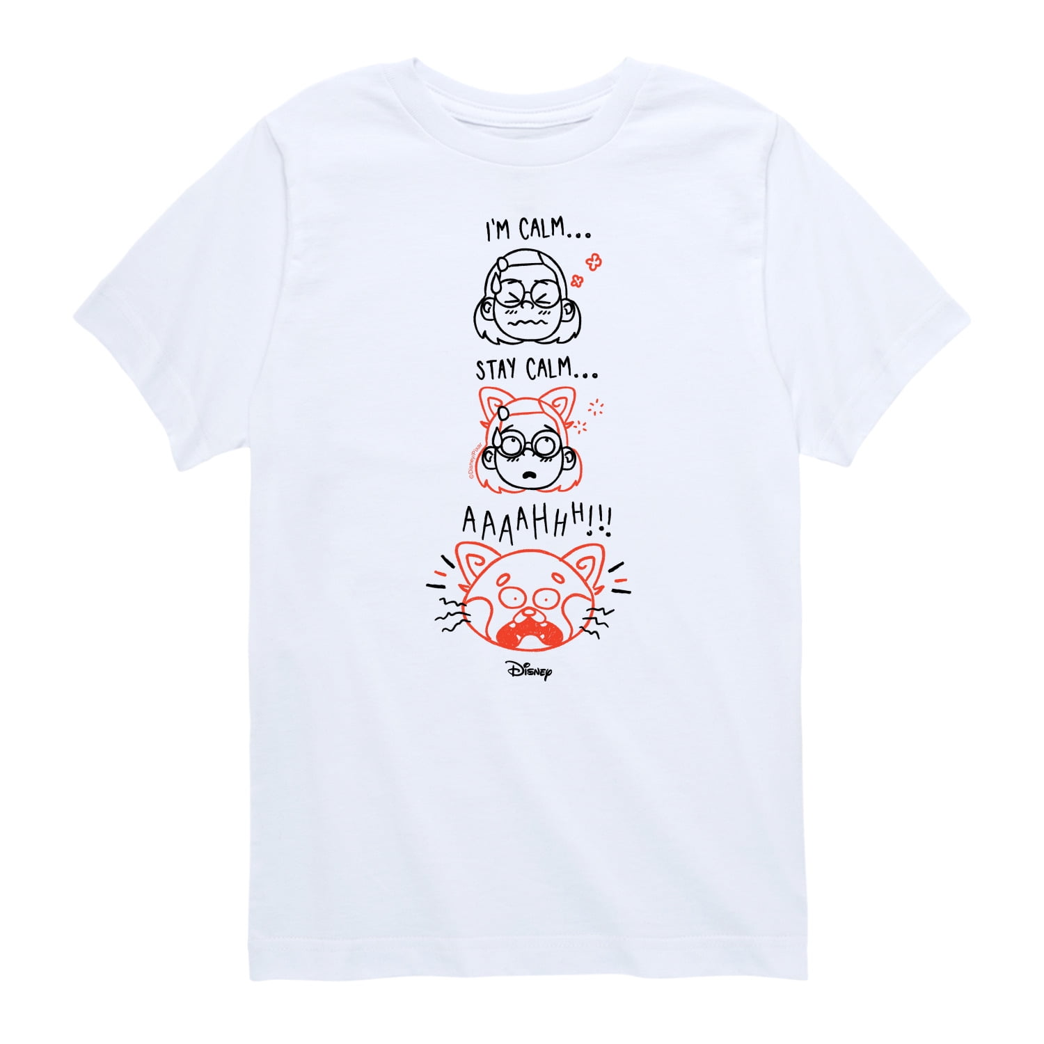 Turning Red - Stay Calm - Youth Short Sleeve Graphic T-Shirt - Walmart.com