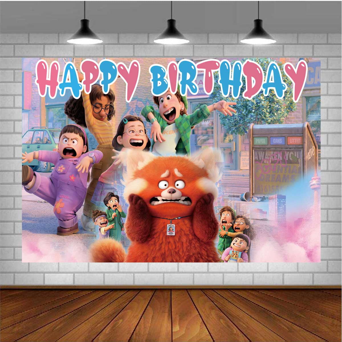 Turning Red Taspestry Post Banner Backdrop Background Wall Decor Party ...