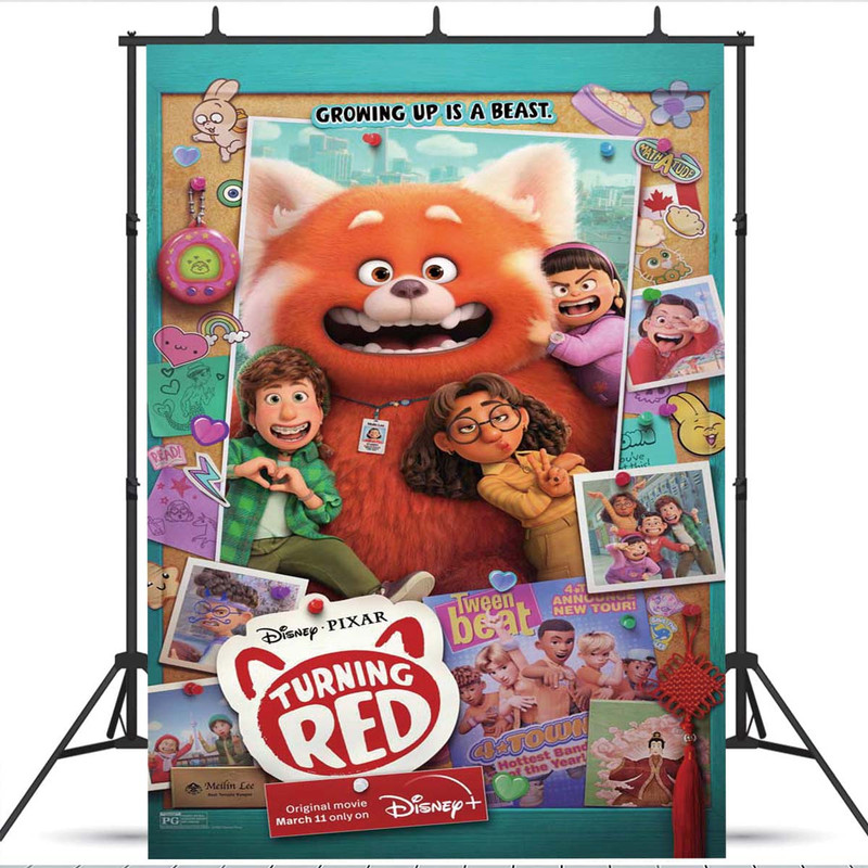 Turning Red Taspestry Poster Banner Backdrop Background Party Supplies ...