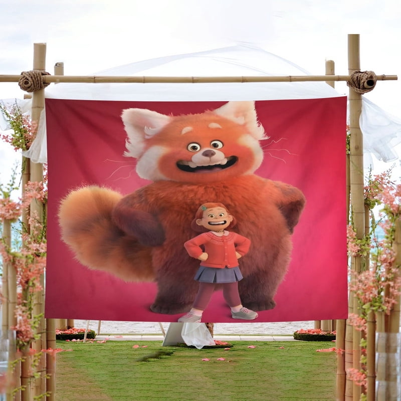 Turning Red pattern wall hanging 50*60 inches high-quality peach skin ...