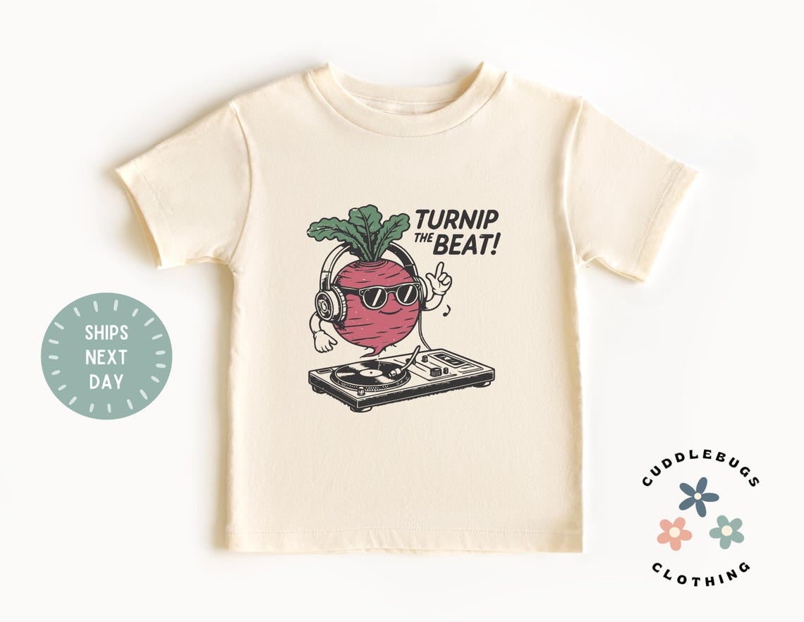 Turnip The Beet Kids Shirt - Cute Veggie Toddler Tee - Music Lover ...