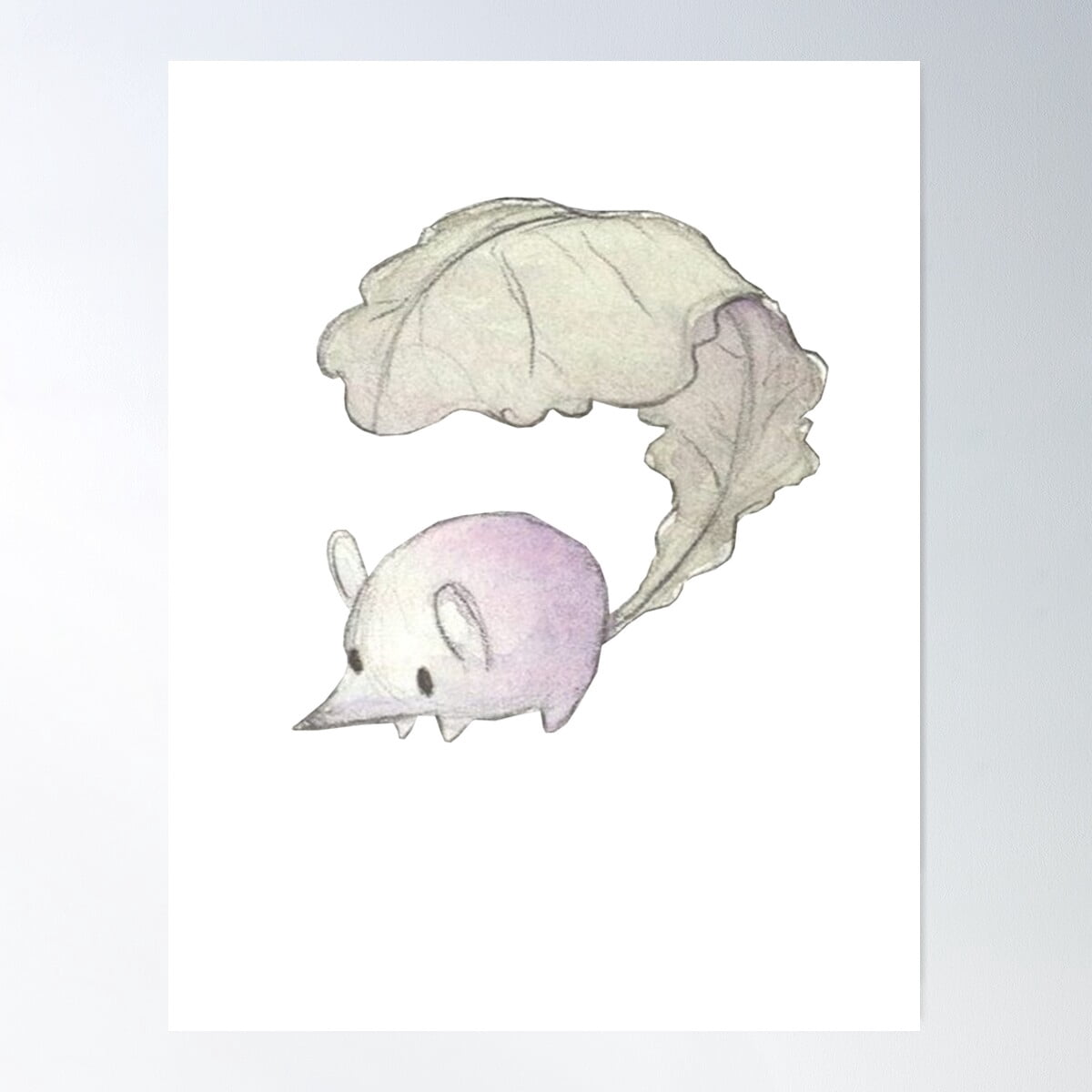 Turnip Mouse Poster Wall Art, Modern Wall Decor For Living Room Bedroom ...