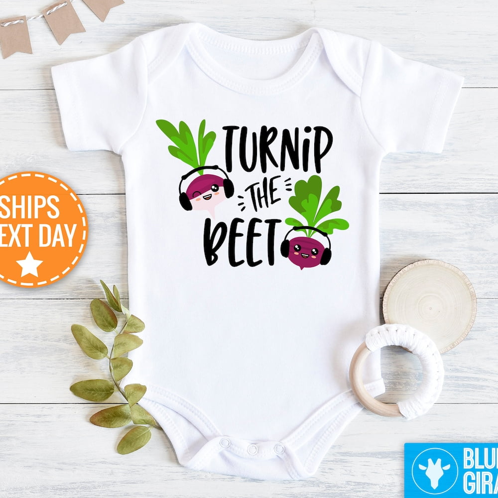 Turnip The Beet Baby Onesie, Funny Baby Onesie, Hipster Baby Onesie ...