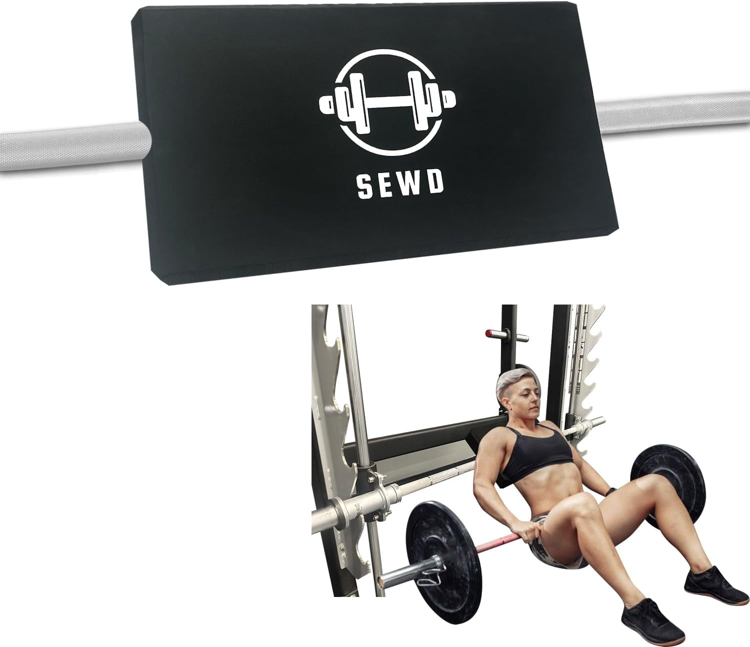 Turns Any Squat Rack into Hip Thrust Machine Hip Thrust Bench Back Pad ...