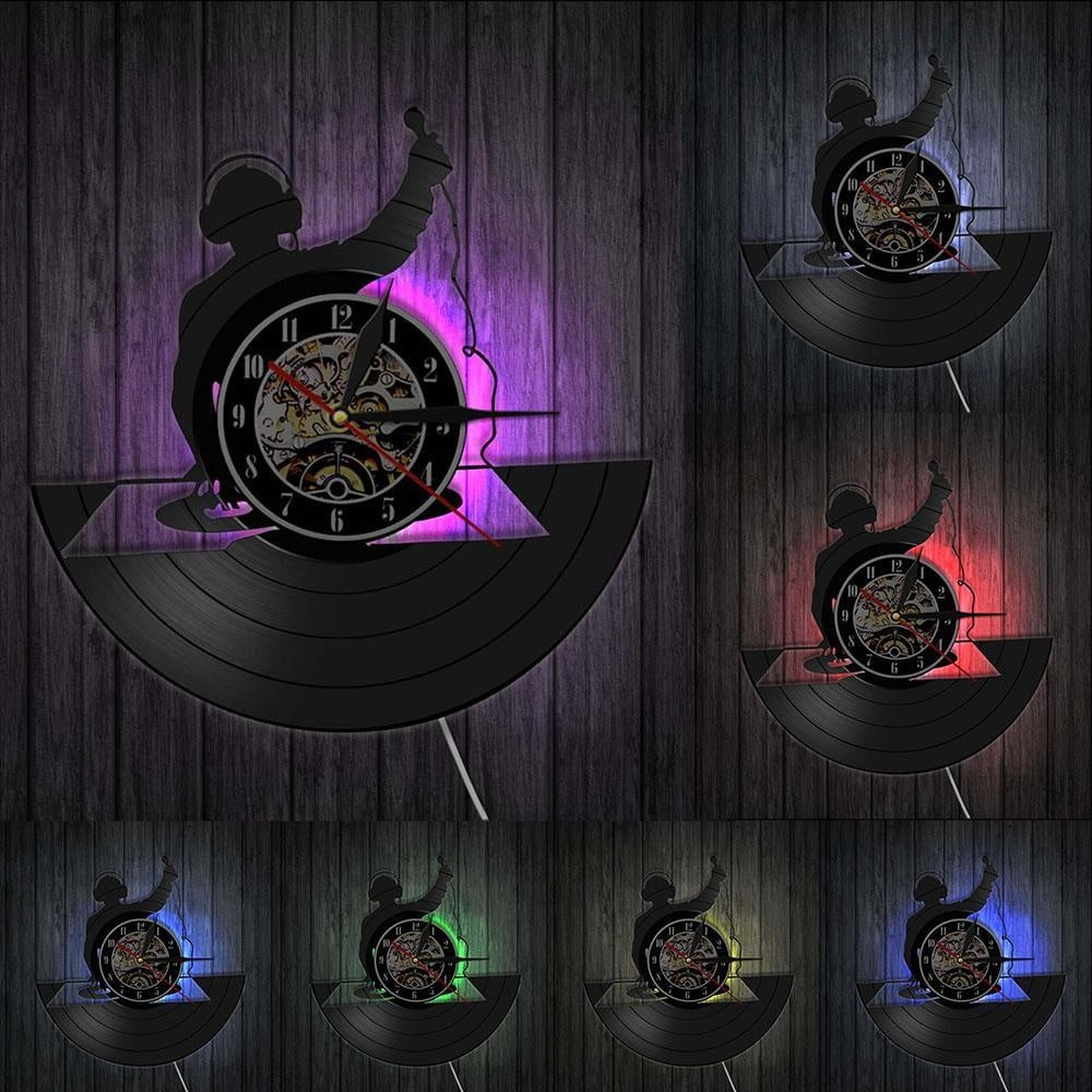 Turntable DJ Custom Wall Art Wall Clock DJ Your Vinyl Record Wall Clock ...