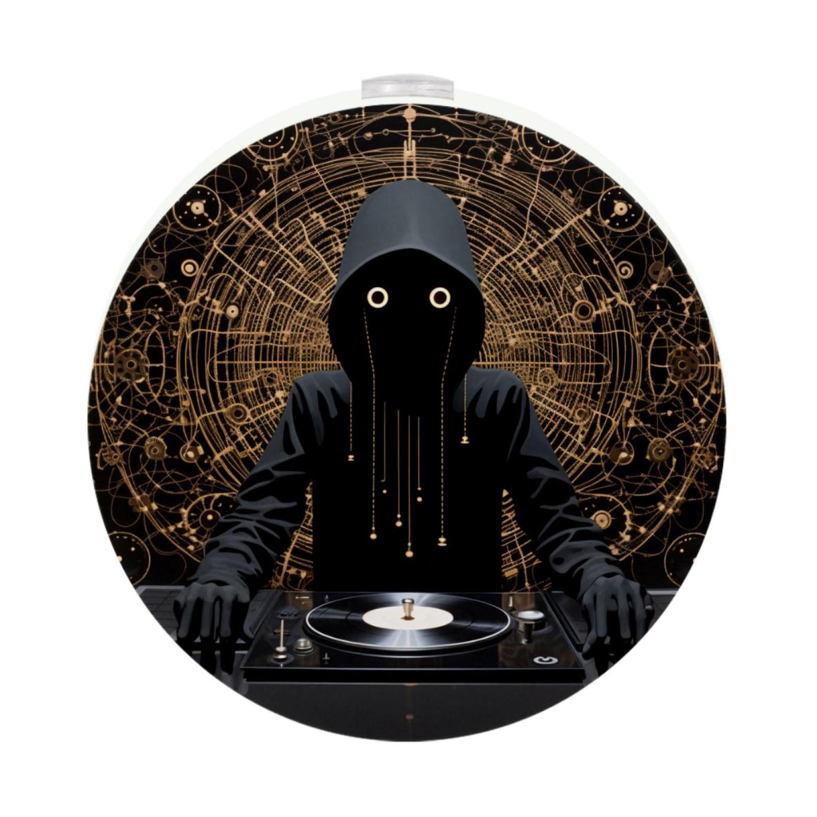 Turntable LED Round Night Light- Set of 2, Portable Rechargeable Mini ...