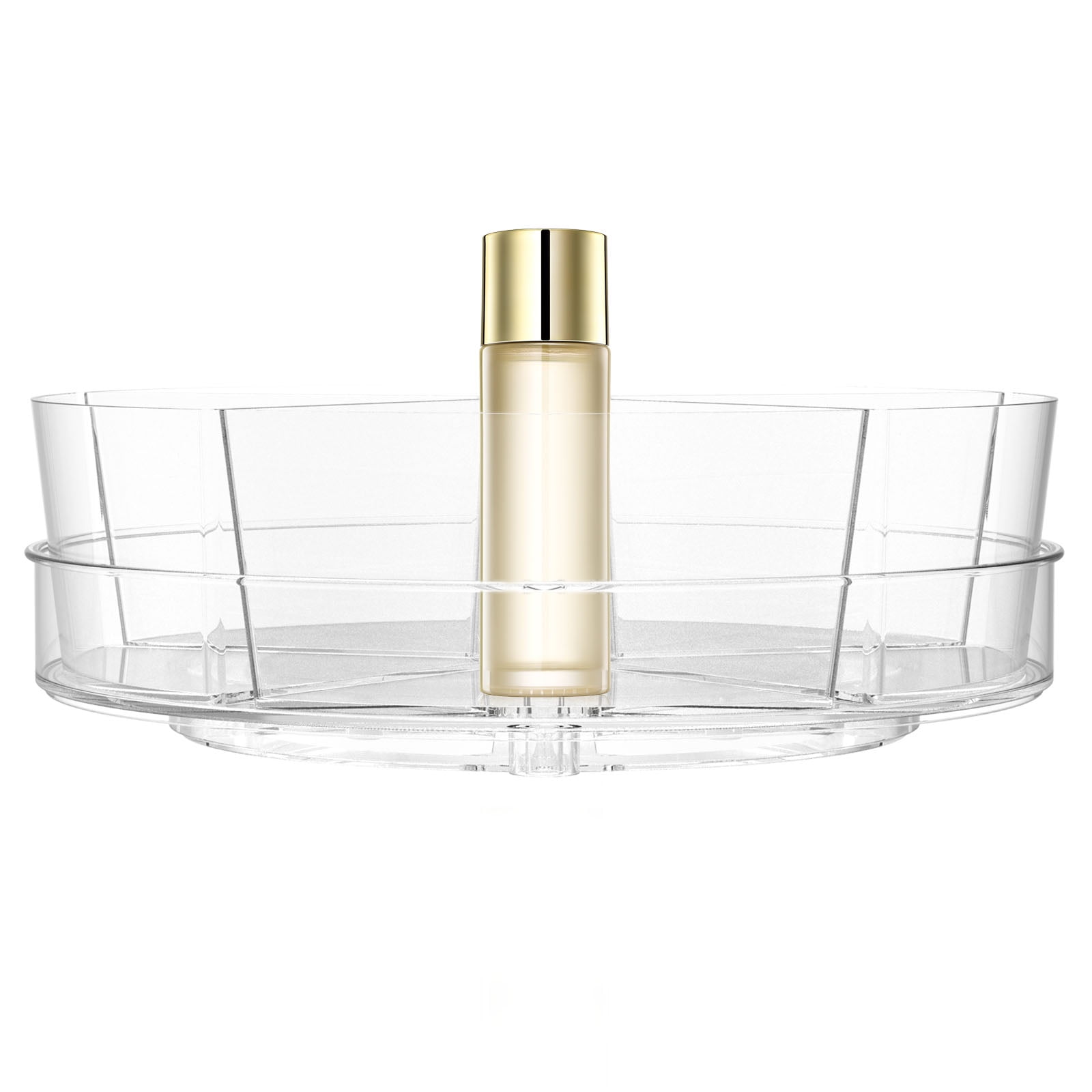 Turntable Organizer with Removable Bins Clear Lazy Susan Organizer ...