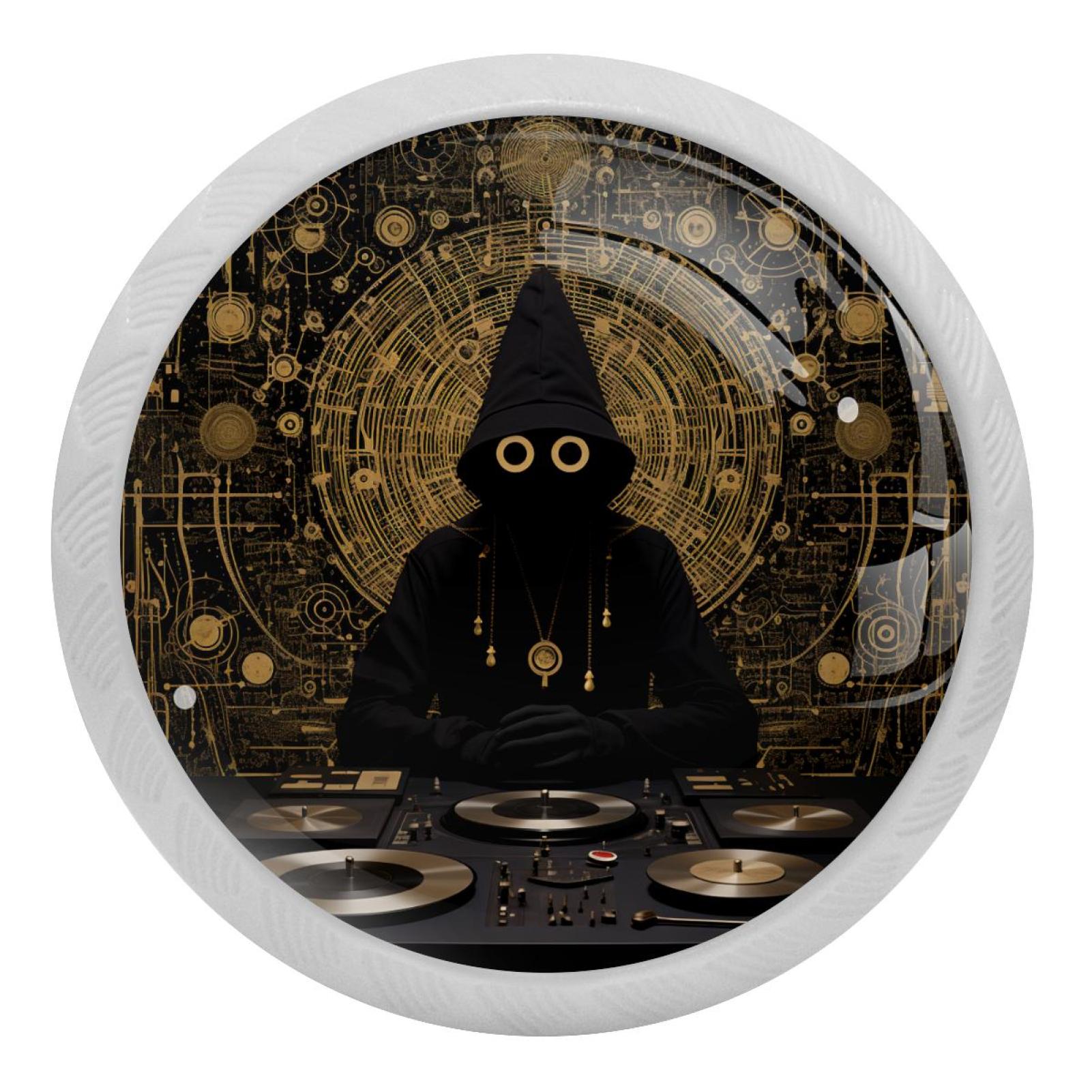 Turntable Round Glow-in-the-Dark Cabinet Knobs with Screws - 4 Pack ...