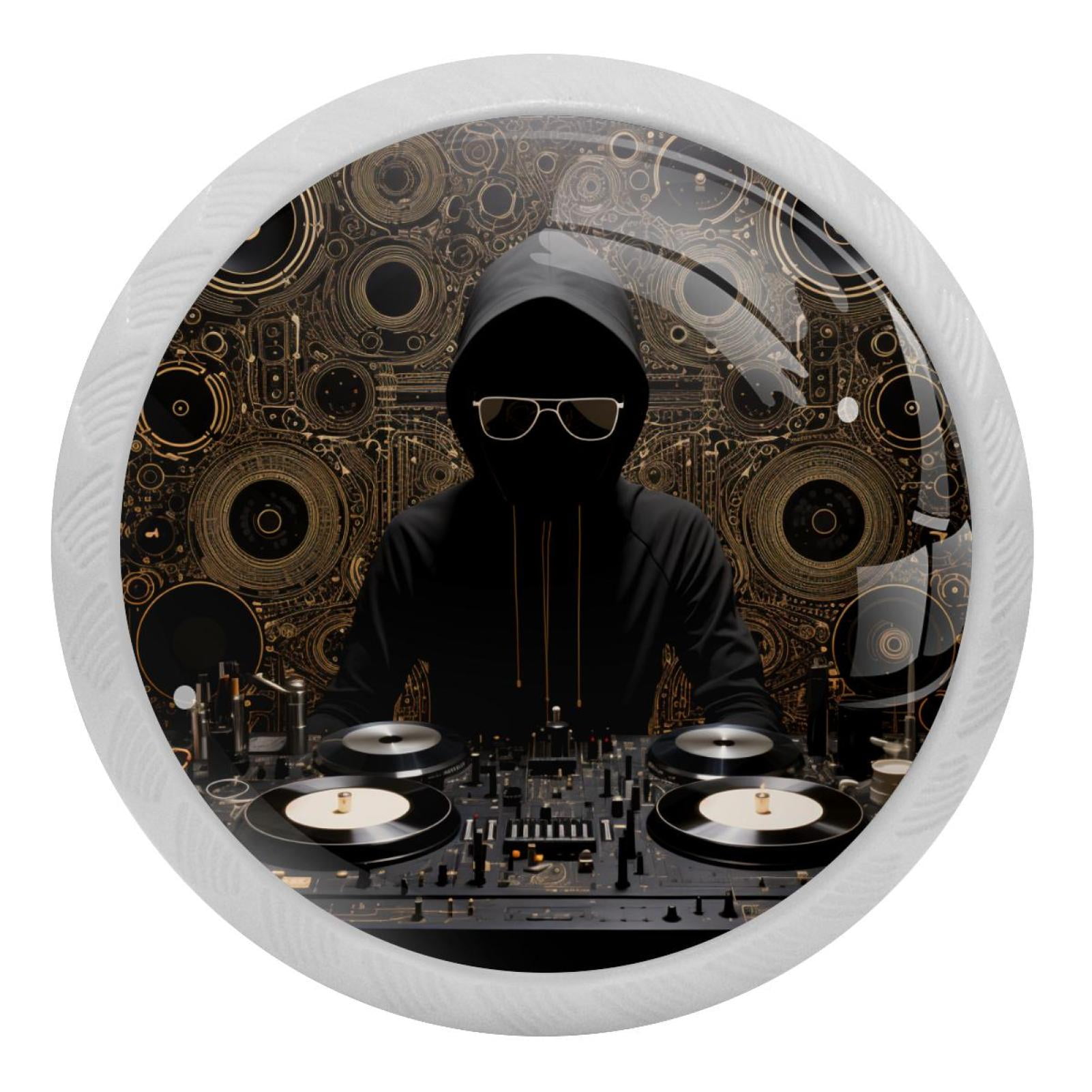 Turntable Round Glow-in-the-Dark Cabinet Knobs with Screws - 4 Pack ...