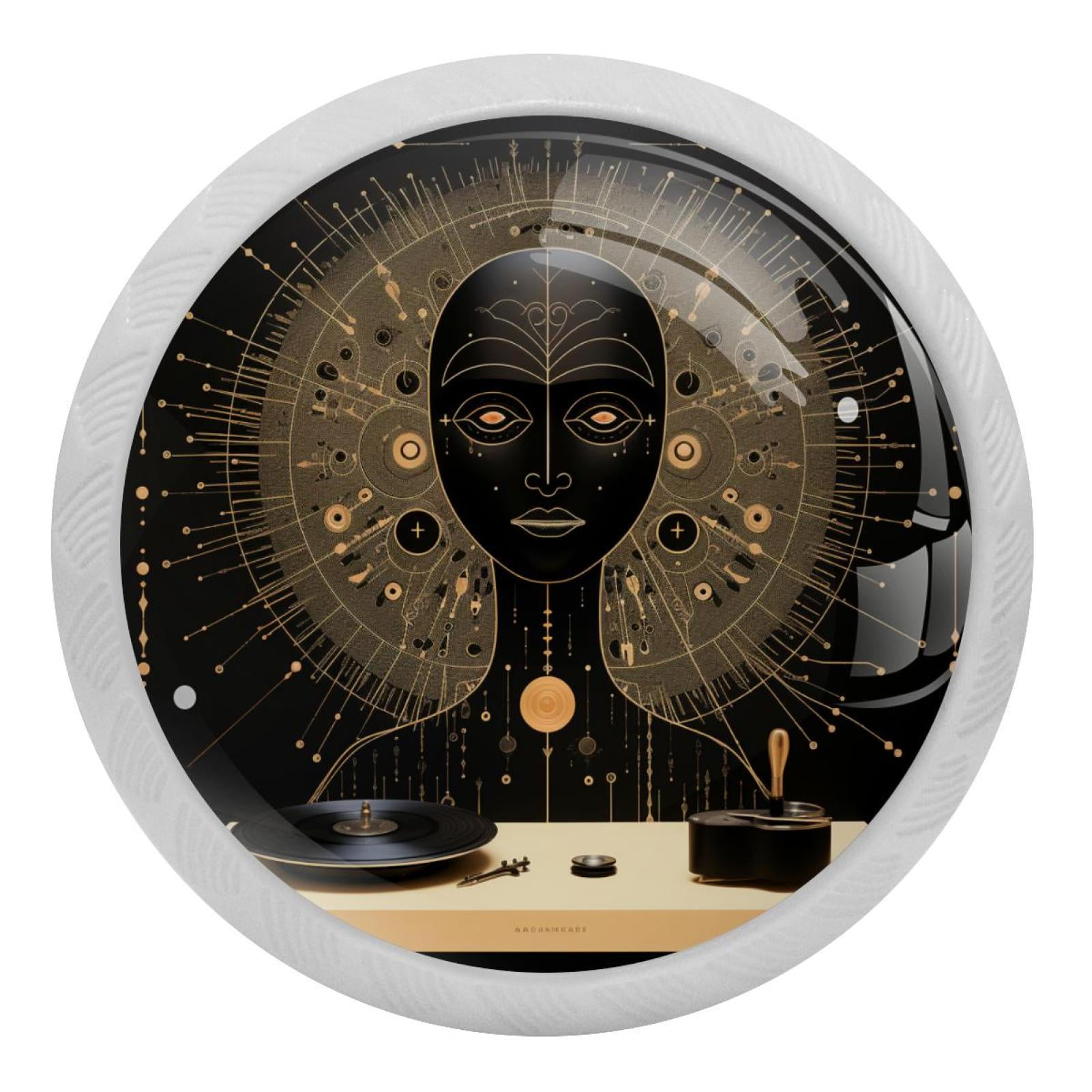 Turntable Round Glow-in-the-Dark Fluorescent Cabinet and Dresser Knobs ...