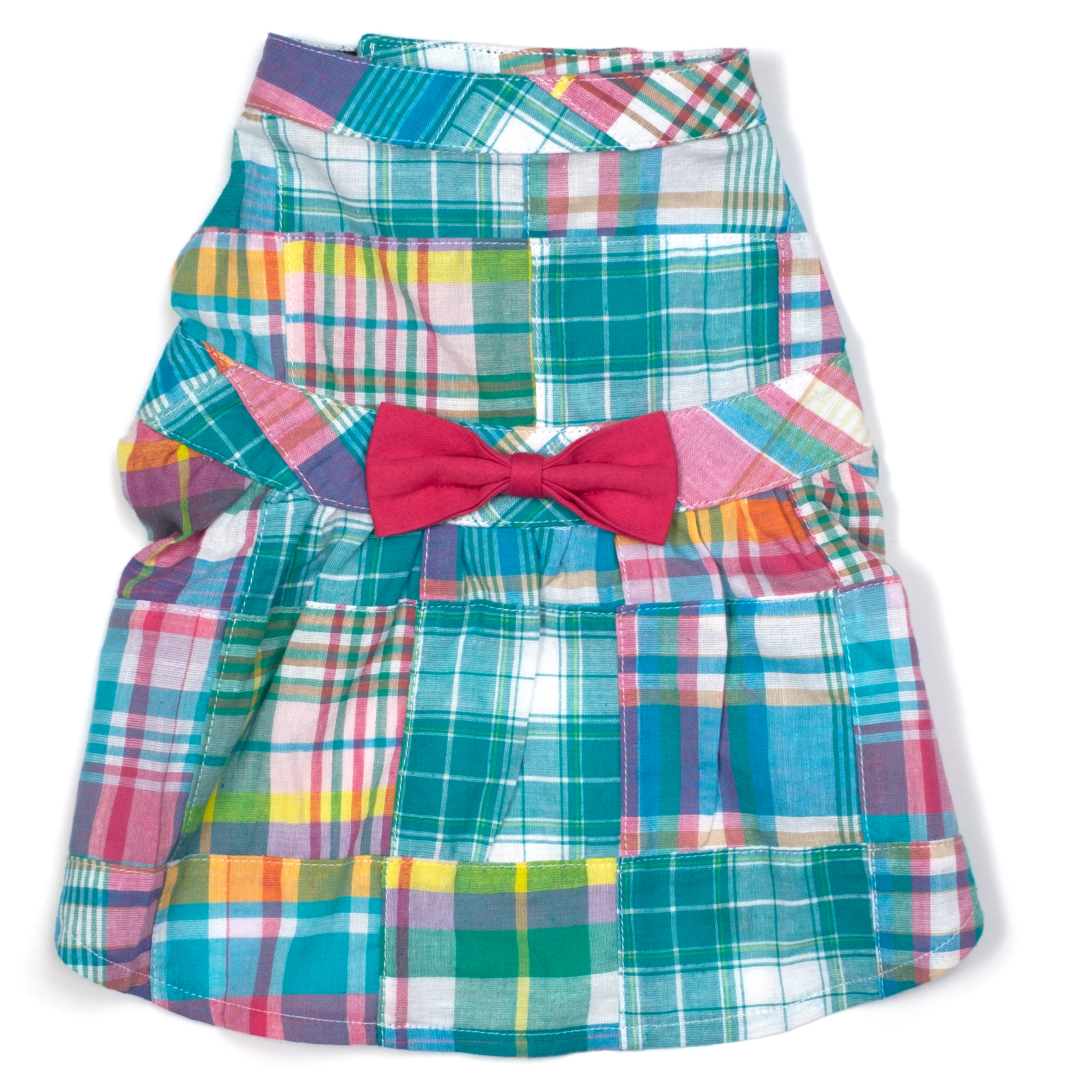 Turq Multi Patch Madras Dress - Walmart.com