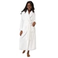 Turquaz Linen Womens Plush Soft Robes, Fleece, Long Comfy Robe (Large ...