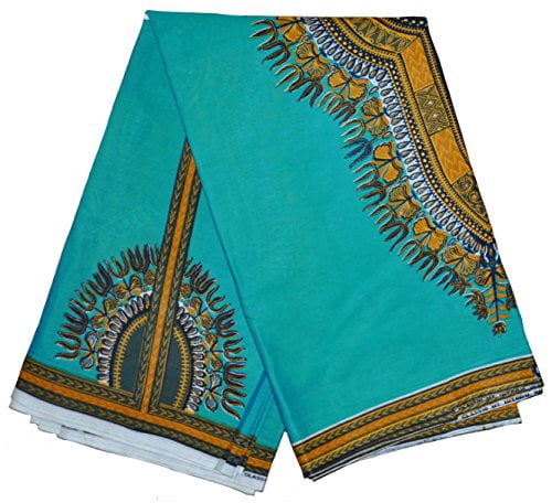 Turquoise African Print Fabric - Walmart.com