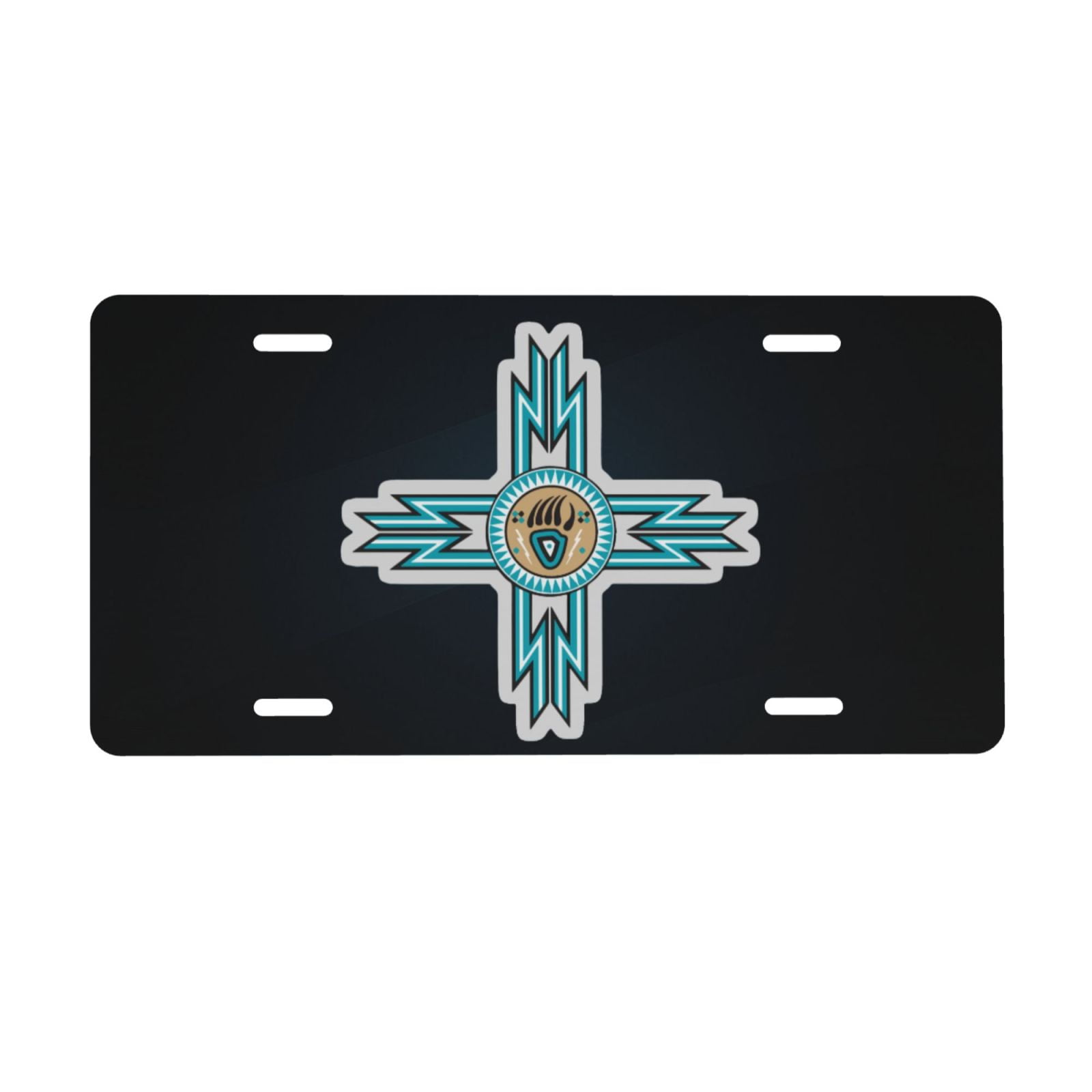 Turquoise Bear Paw Native American License Plate 6x12 Inch Thickening ...