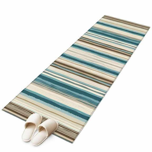 Boho Gray Beige Floral Runner Rug 2x6 FT,Non Slip Hallway Rugs,Retro ...